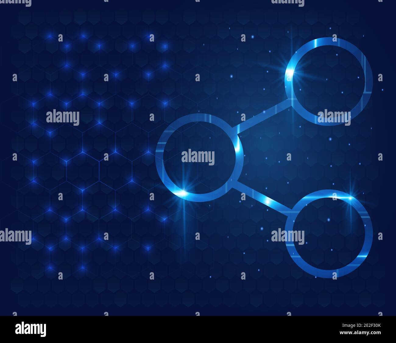 Futuristic molecules model background, atom vector Stock Vector Image ...