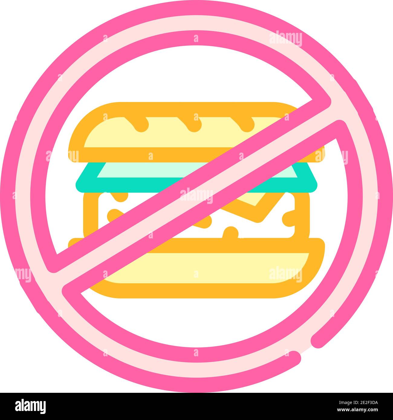 fast food stop eating color icon vector illustration Stock Vector Image ...