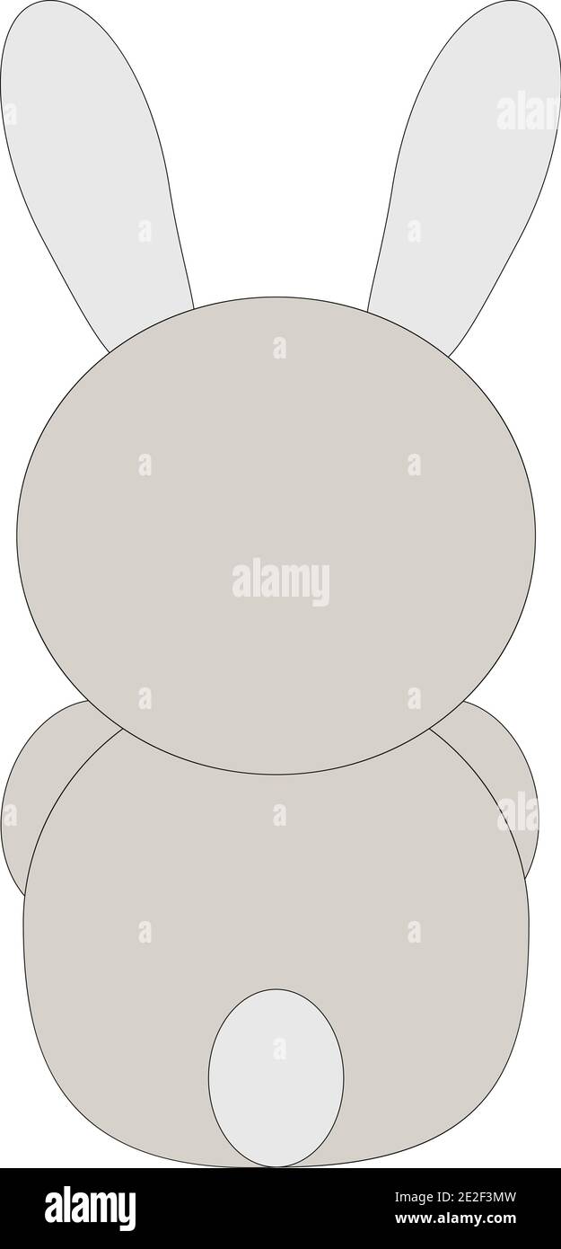 Cartoon bunny from behind Stock Vector Image & Art - Alamy