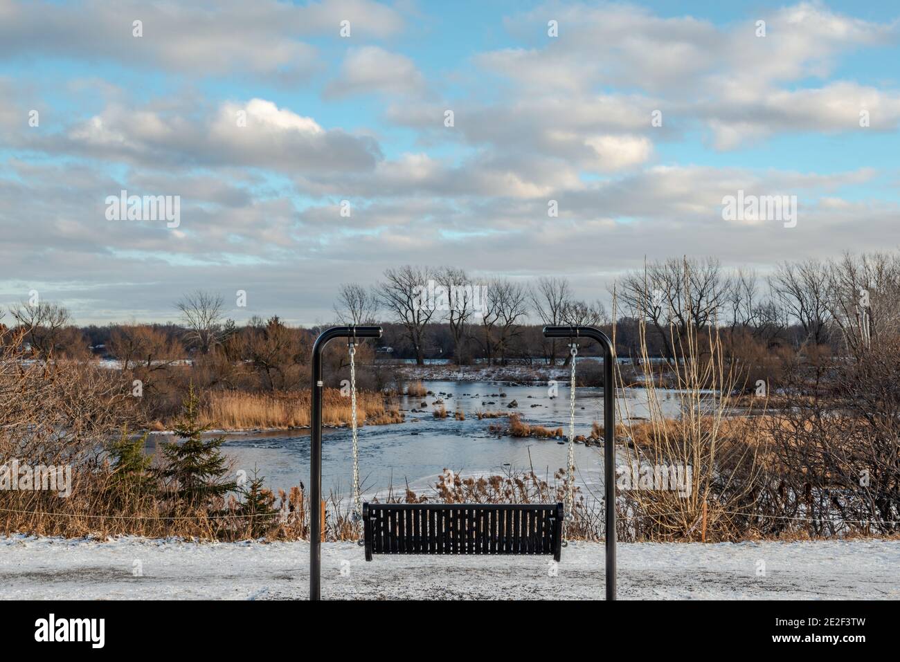 Winter view of St. Lawrence river Stock Photo - Alamy