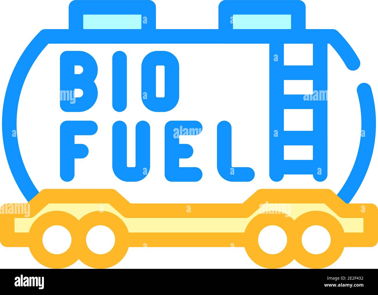 railway carriage bio fuel color icon vector illustration Stock Vector ...