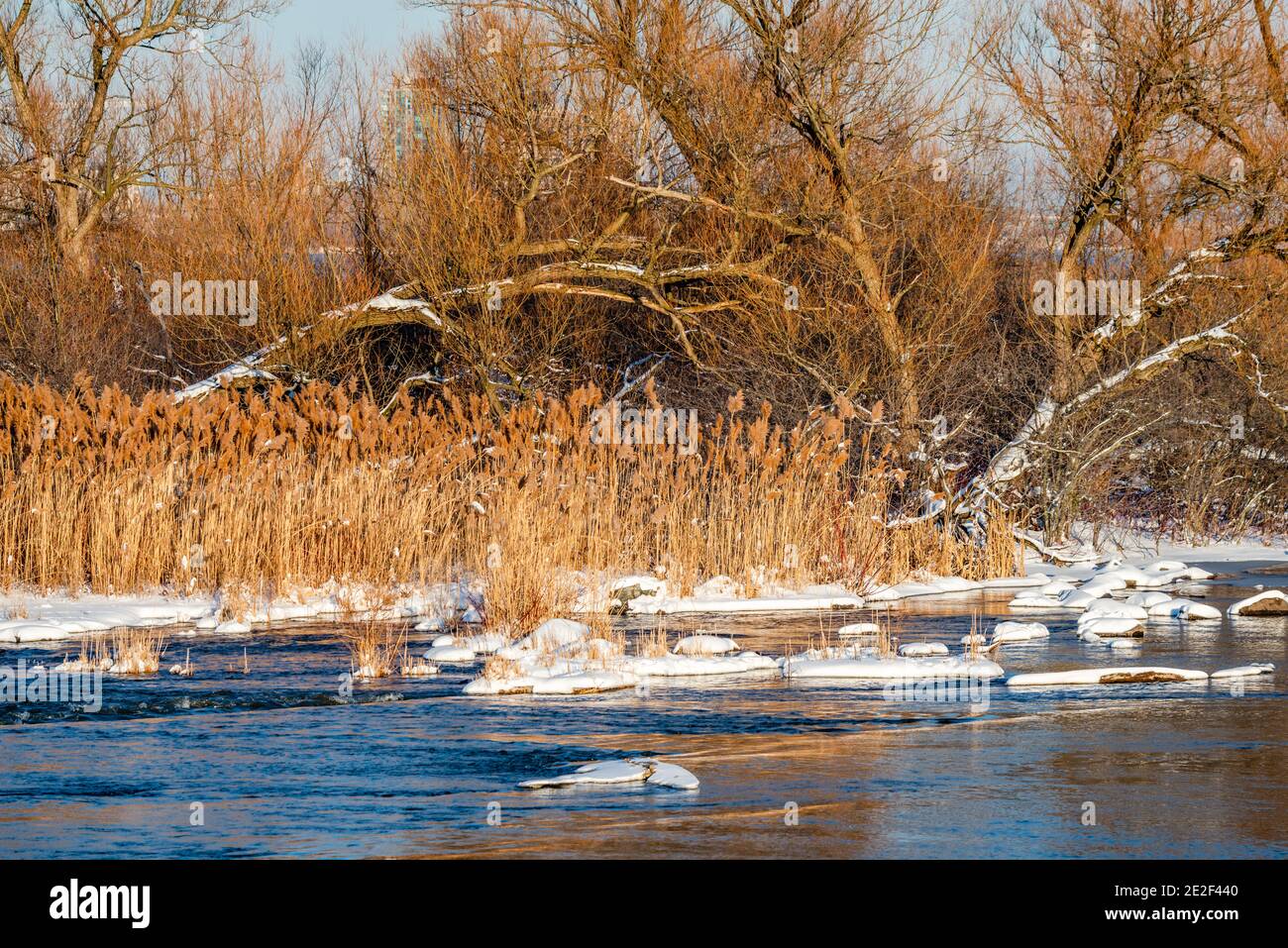 Winter view of St. Lawrence river Stock Photo - Alamy