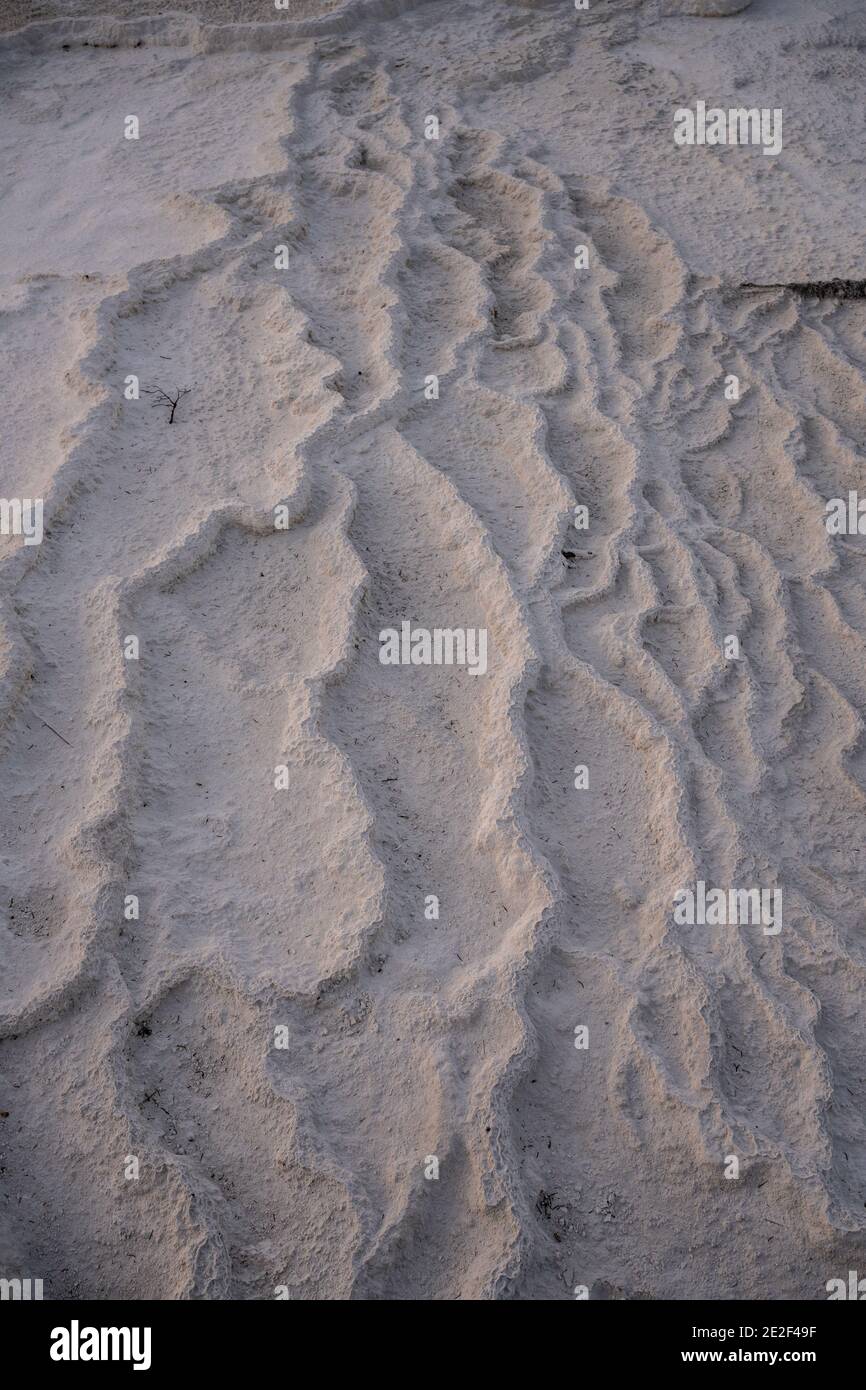 Detail of Deposits on Dried Geyser Bed in Yellowstone Stock Photo - Alamy
