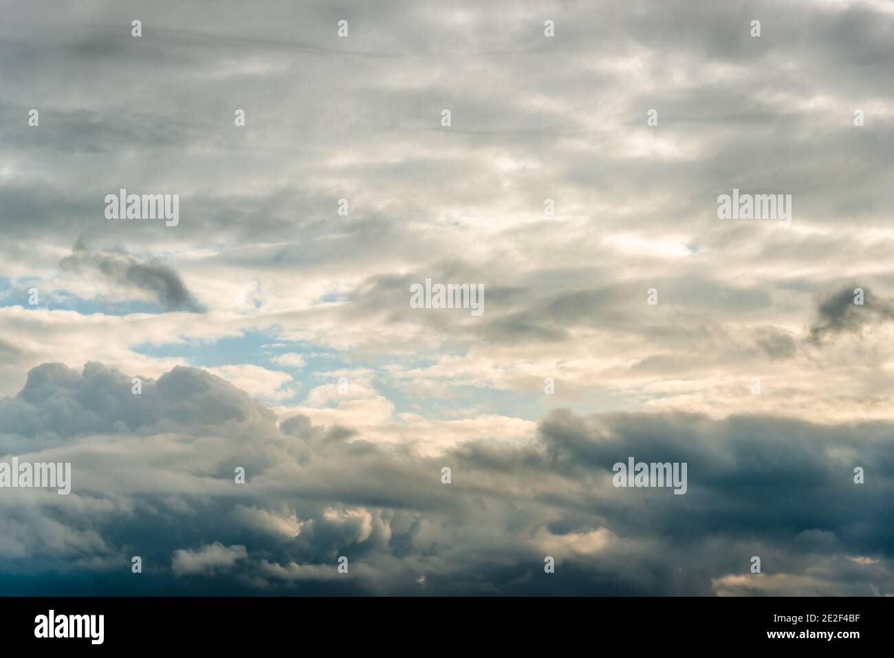 Different shapes of clouds in the sky Stock Photo - Alamy