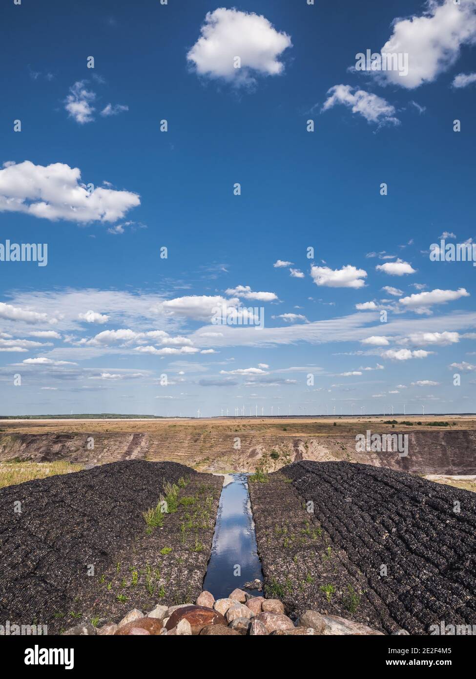 Inlet into the future lake Stock Photo - Alamy