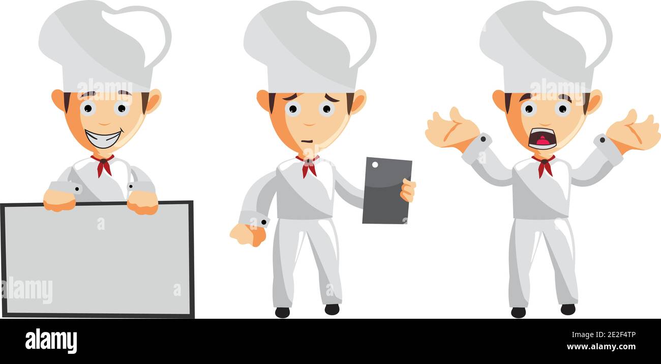 Chef character creation Illustration Template Pose Stock Vector Image ...