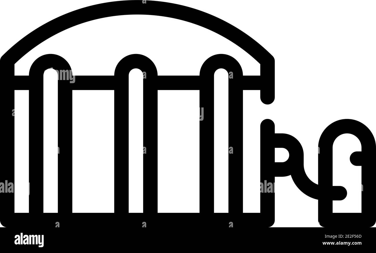 storage building alternative energy line icon vector illustration Stock ...