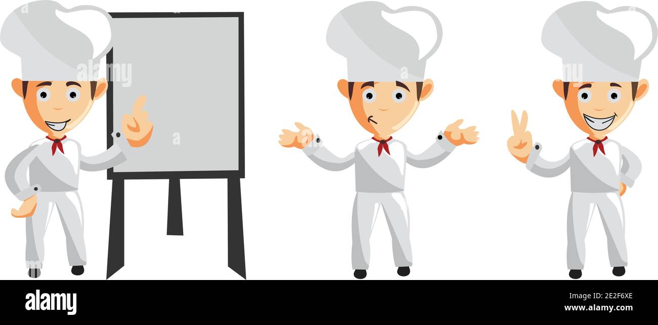 Chef character creation Illustration Template Pose Stock Vector Image ...