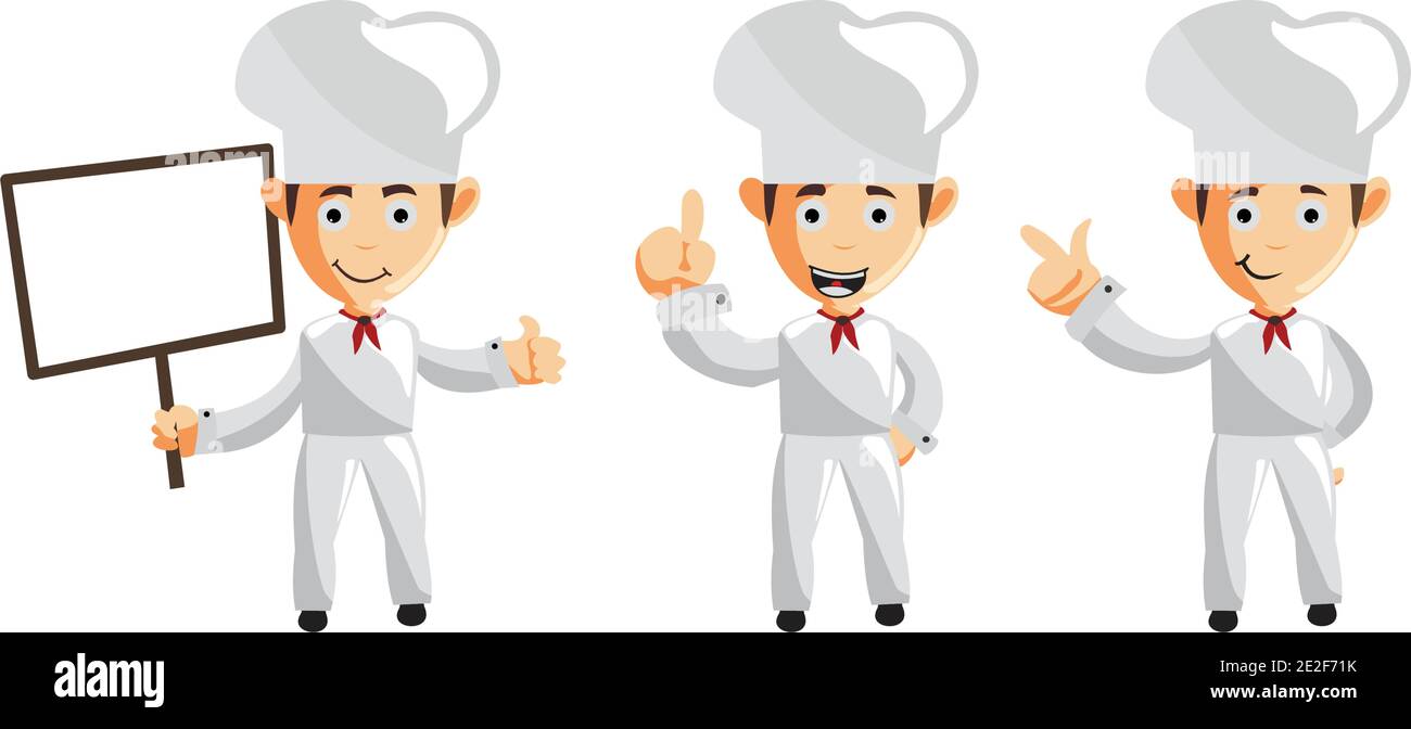 Chef character creation Illustration Template Pose Stock Vector Image ...