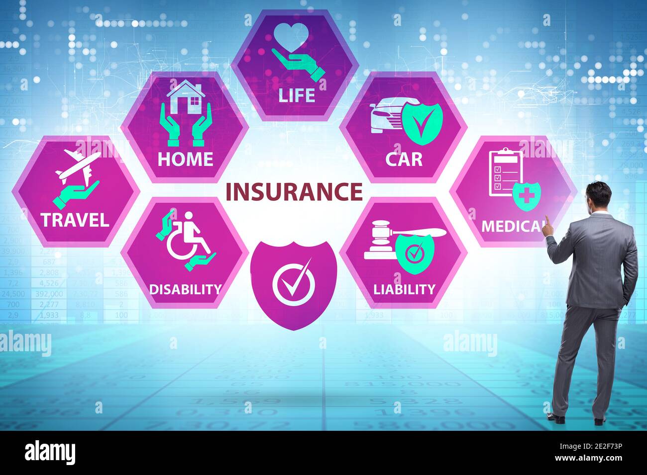 Concept of the various types of insurance Stock Photo - Alamy