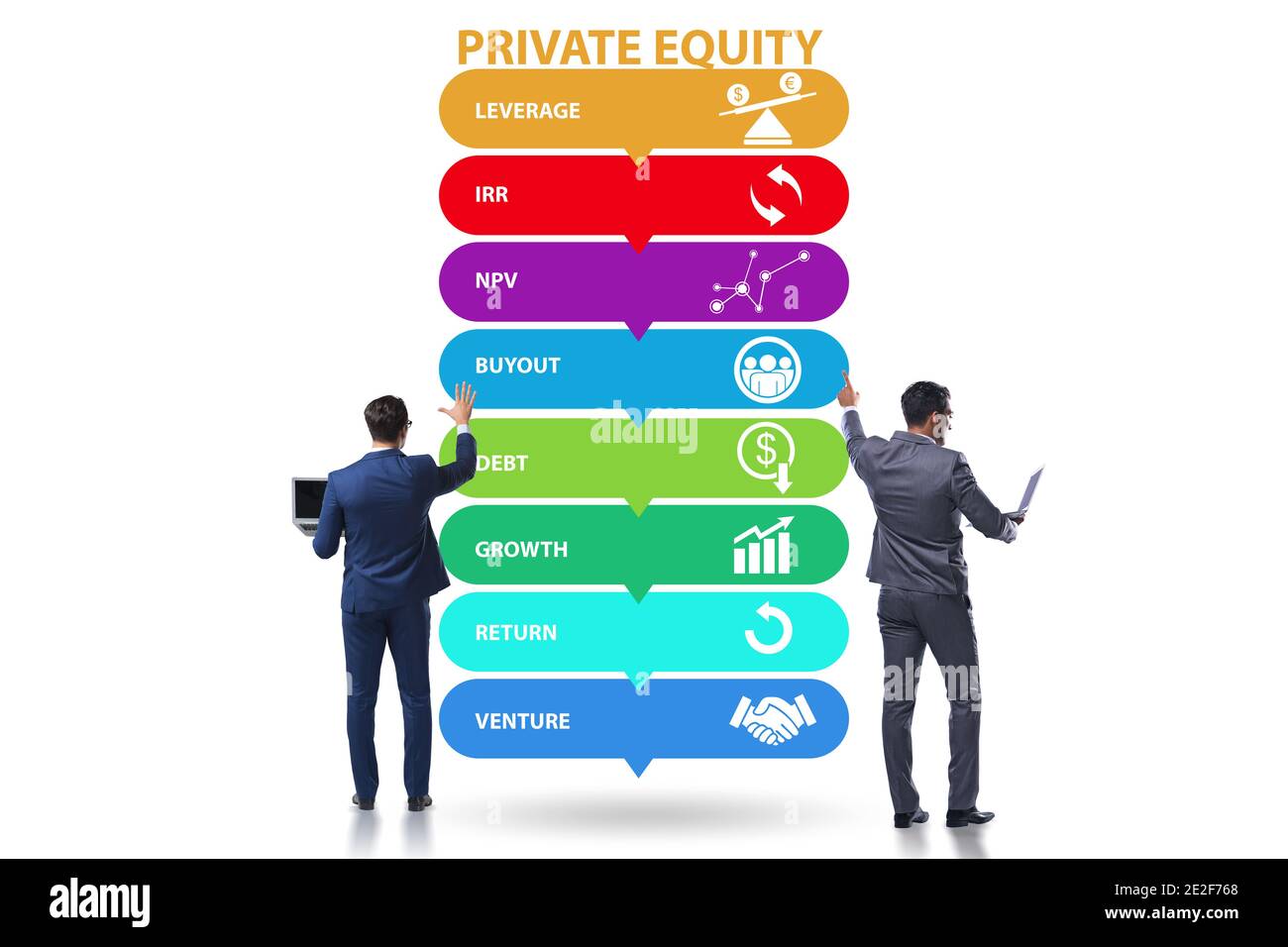 Businessman in the private equity concept Stock Photo - Alamy