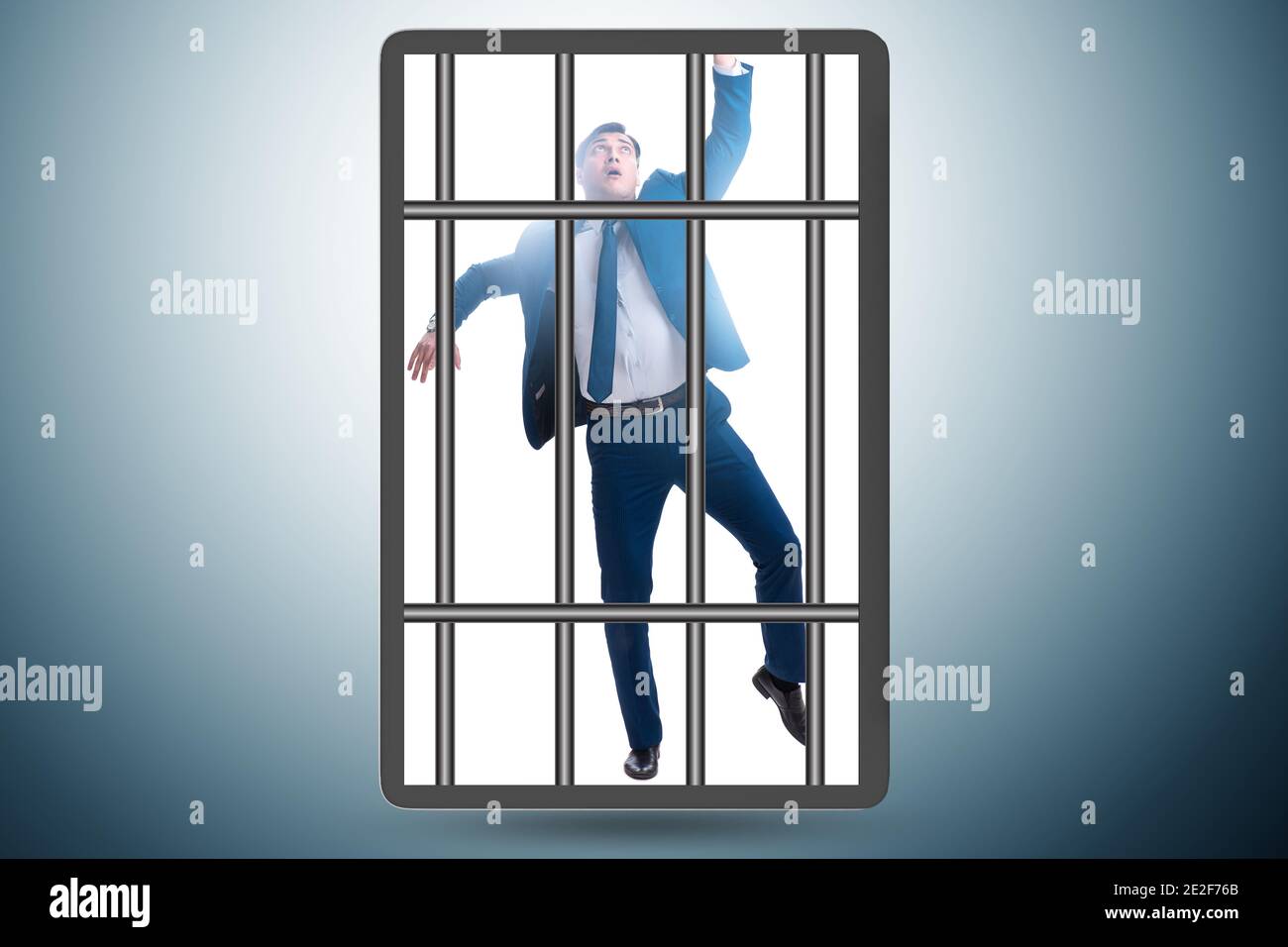 Online and internet dependency concept with businessman Stock Photo - Alamy