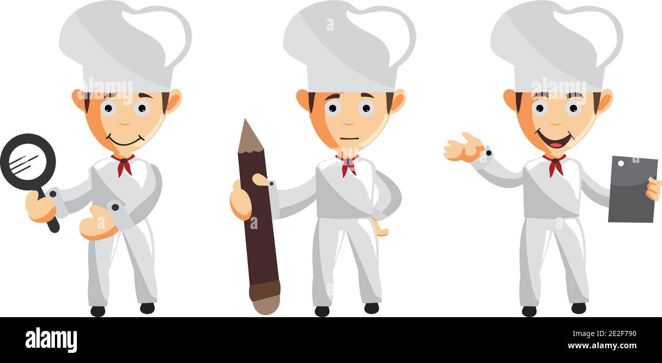 Chef character creation Illustration Template Pose Stock Vector Image ...