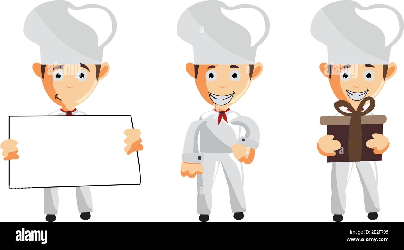 Chef character creation Illustration Template Pose Stock Vector Image ...