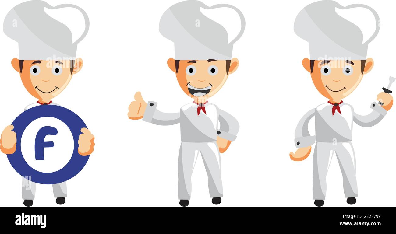 Chef character creation Illustration Template Pose Stock Vector Image ...