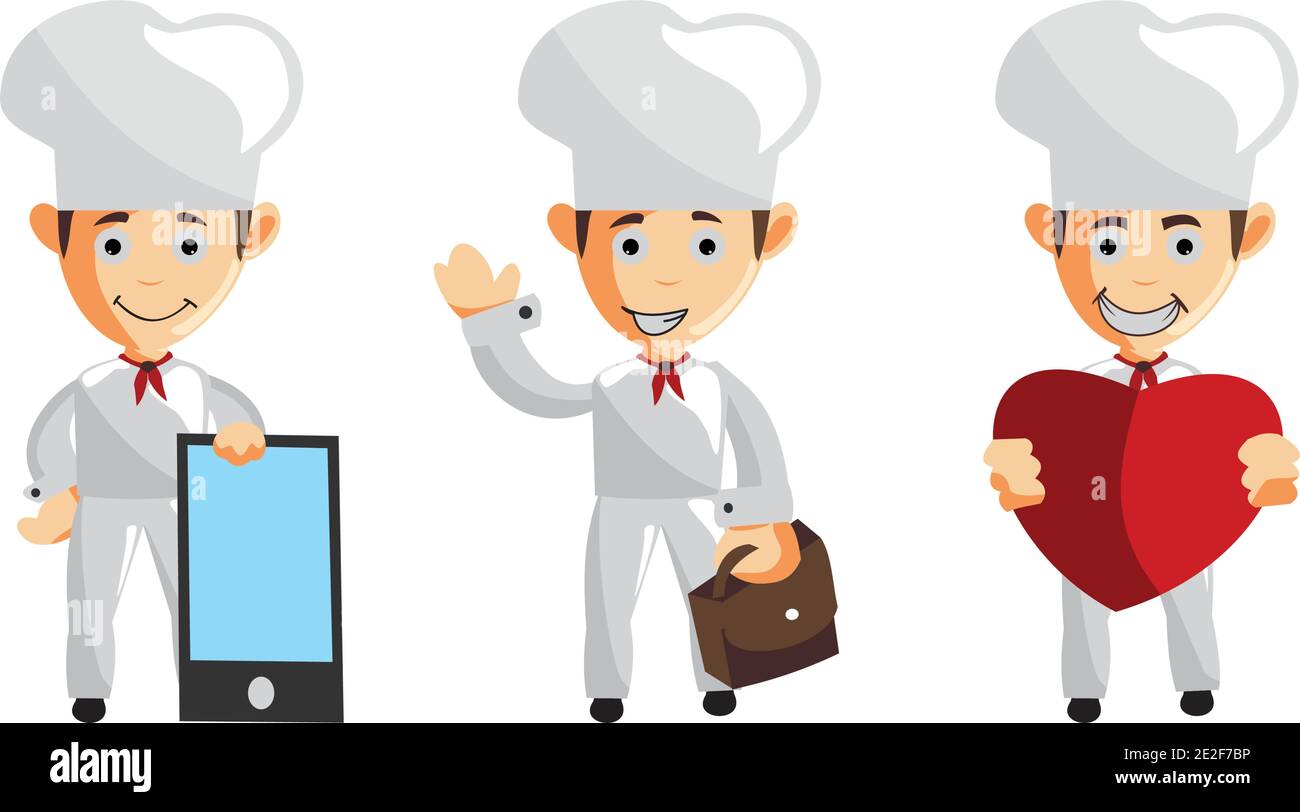 Chef character creation Illustration Template Pose Stock Vector Image ...