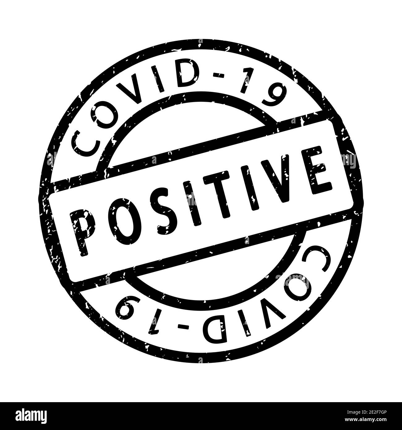 Covid Positive Stamp Stock Vector Image & Art - Alamy