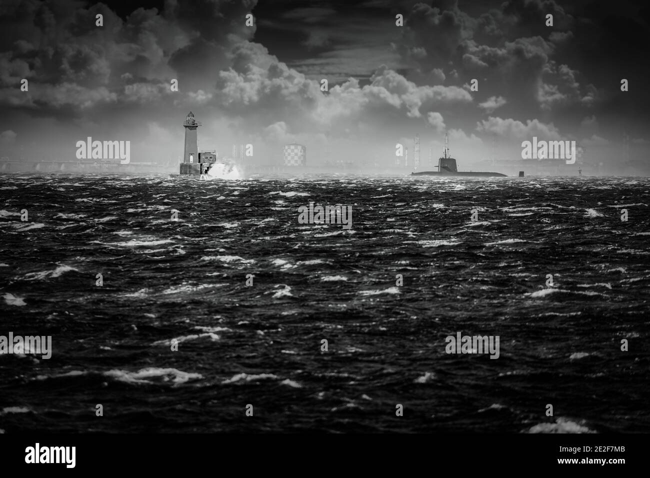 A Japan Maritime Self-Defense Force (JMSDF) submarine sits in Tokyo Bay ...