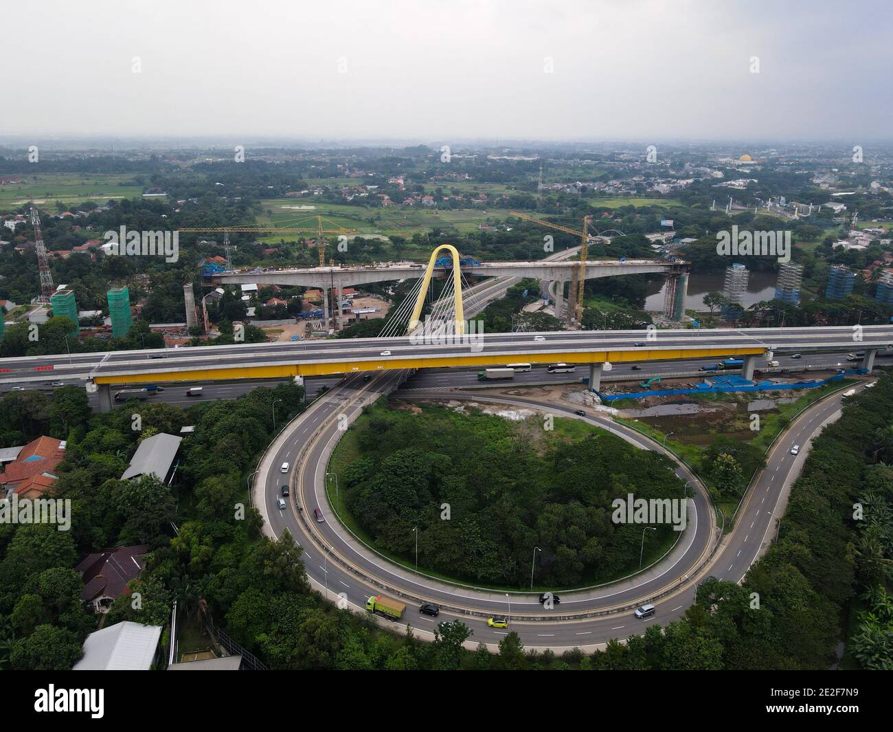 Aerial view of bekasi city hi-res stock photography and images - Alamy