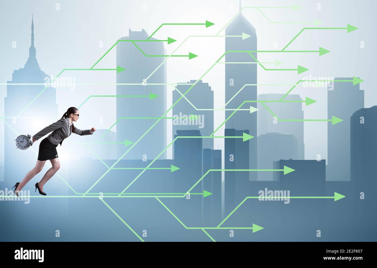 The businessman choosing different career paths in business Stock Photo ...