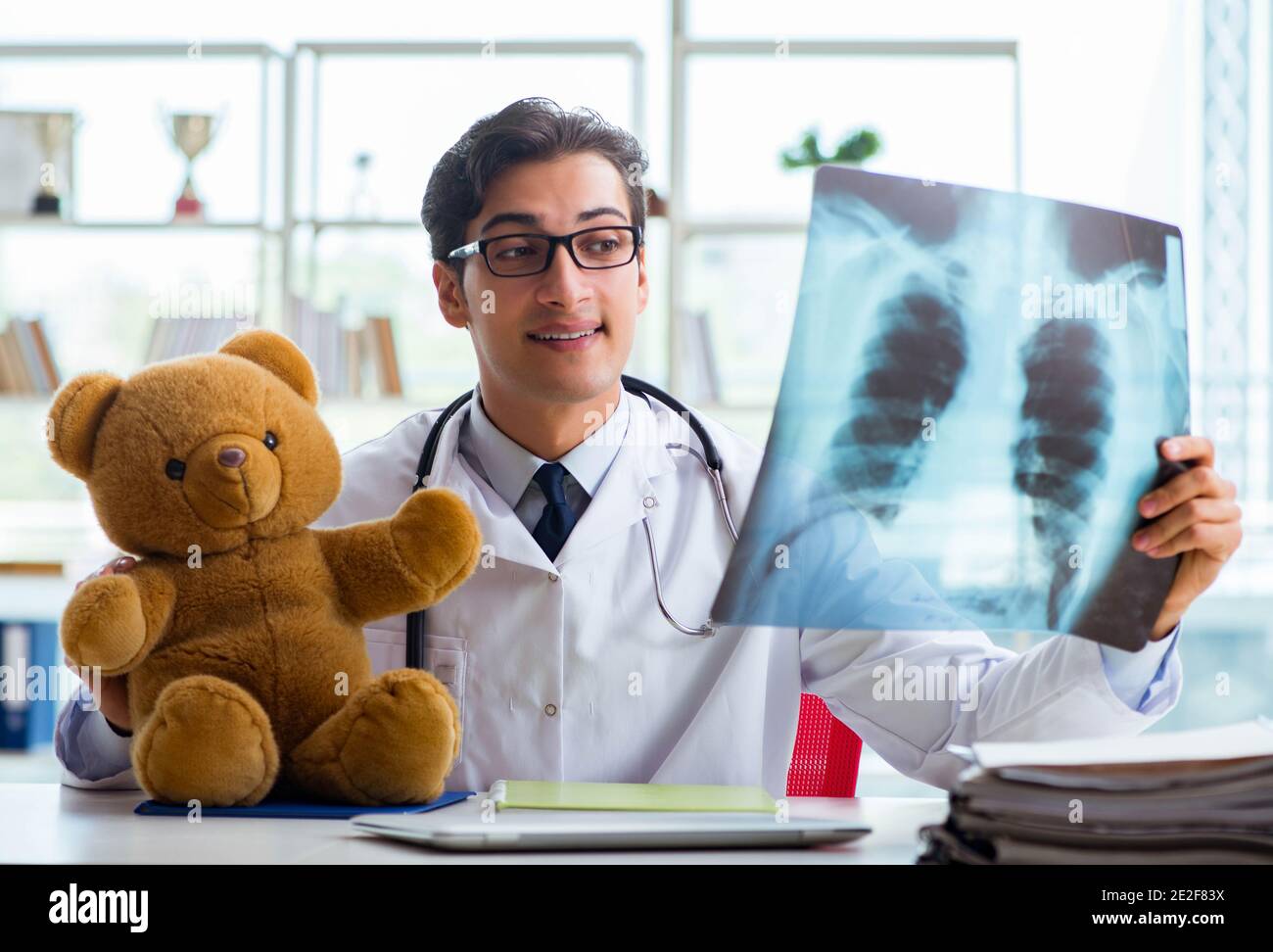 The baby radiologist with x-ray image Stock Photo - Alamy