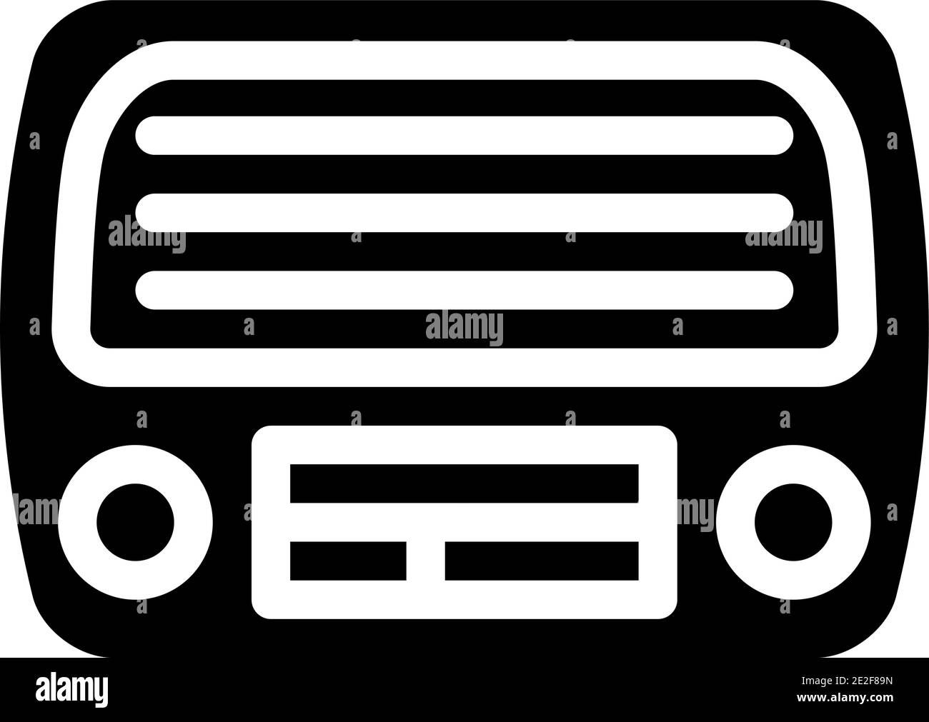 radio retro device glyph icon vector illustration Stock Vector Image ...