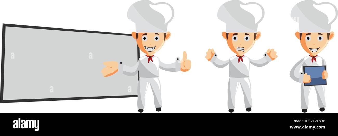 Chef character creation Illustration Template Pose Stock Vector Image ...