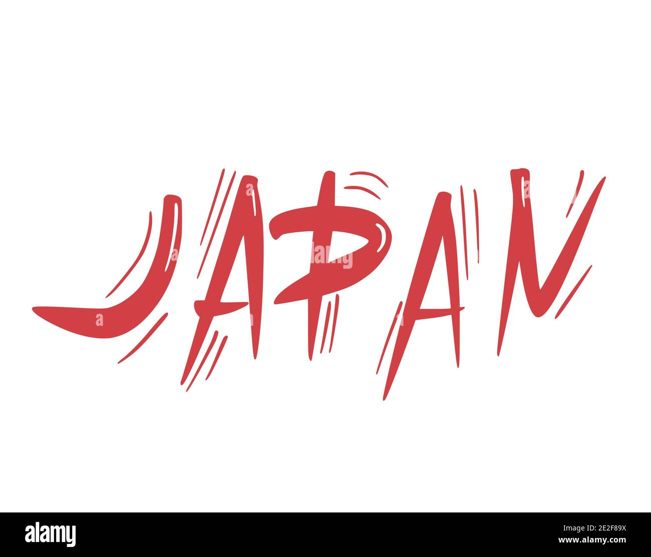Tokyo Japan 2020 lettering emblem. Vector hand drawn text Stock Vector ...