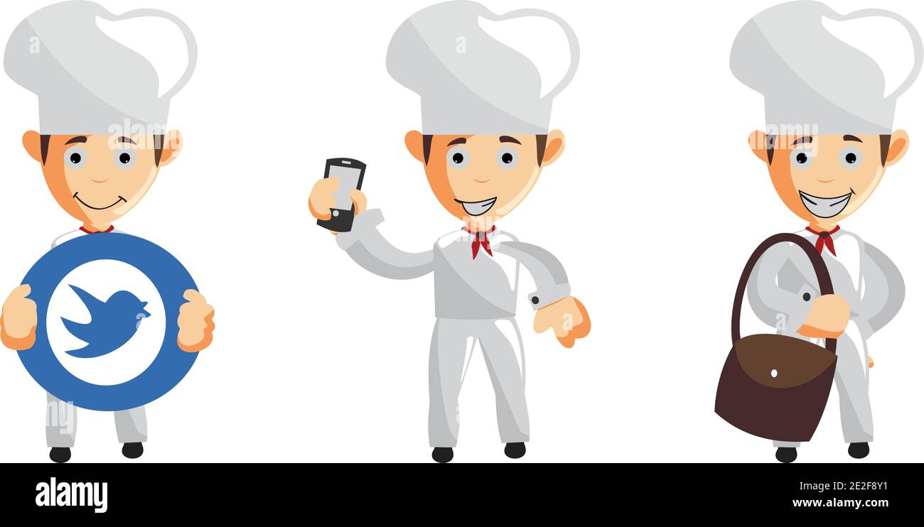 Chef character creation Illustration Template Pose Stock Vector Image ...