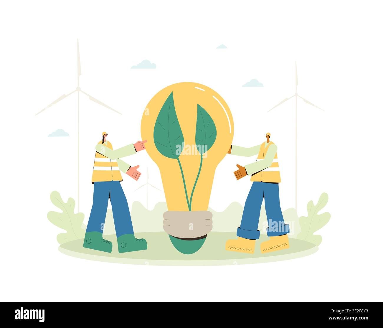 Workers connected Stock Vector Images - Alamy