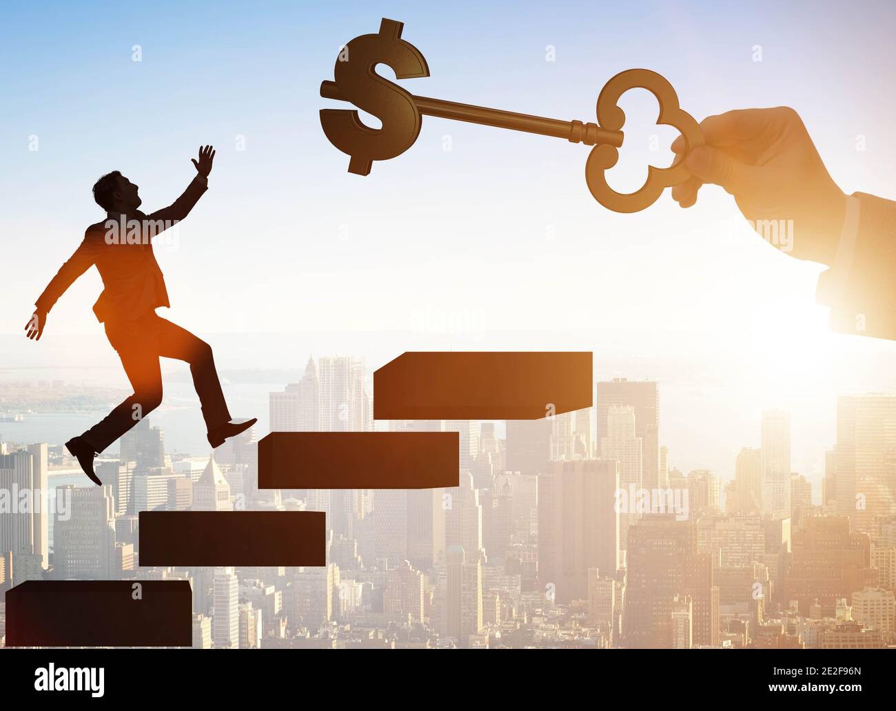 The concept of key to financial success and prosperity Stock Photo - Alamy