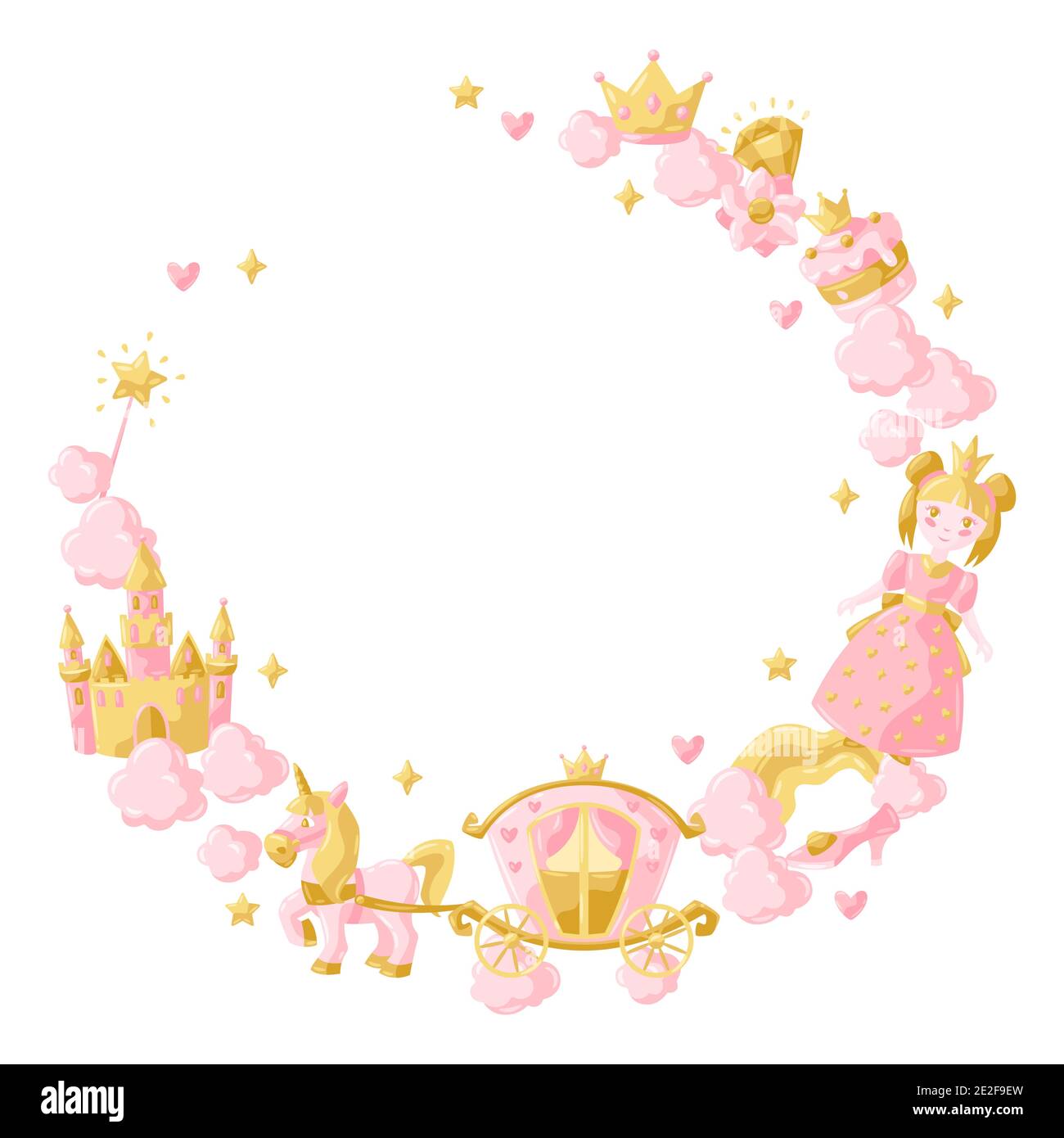 Cinderella castle poster Stock Vector Images - Alamy