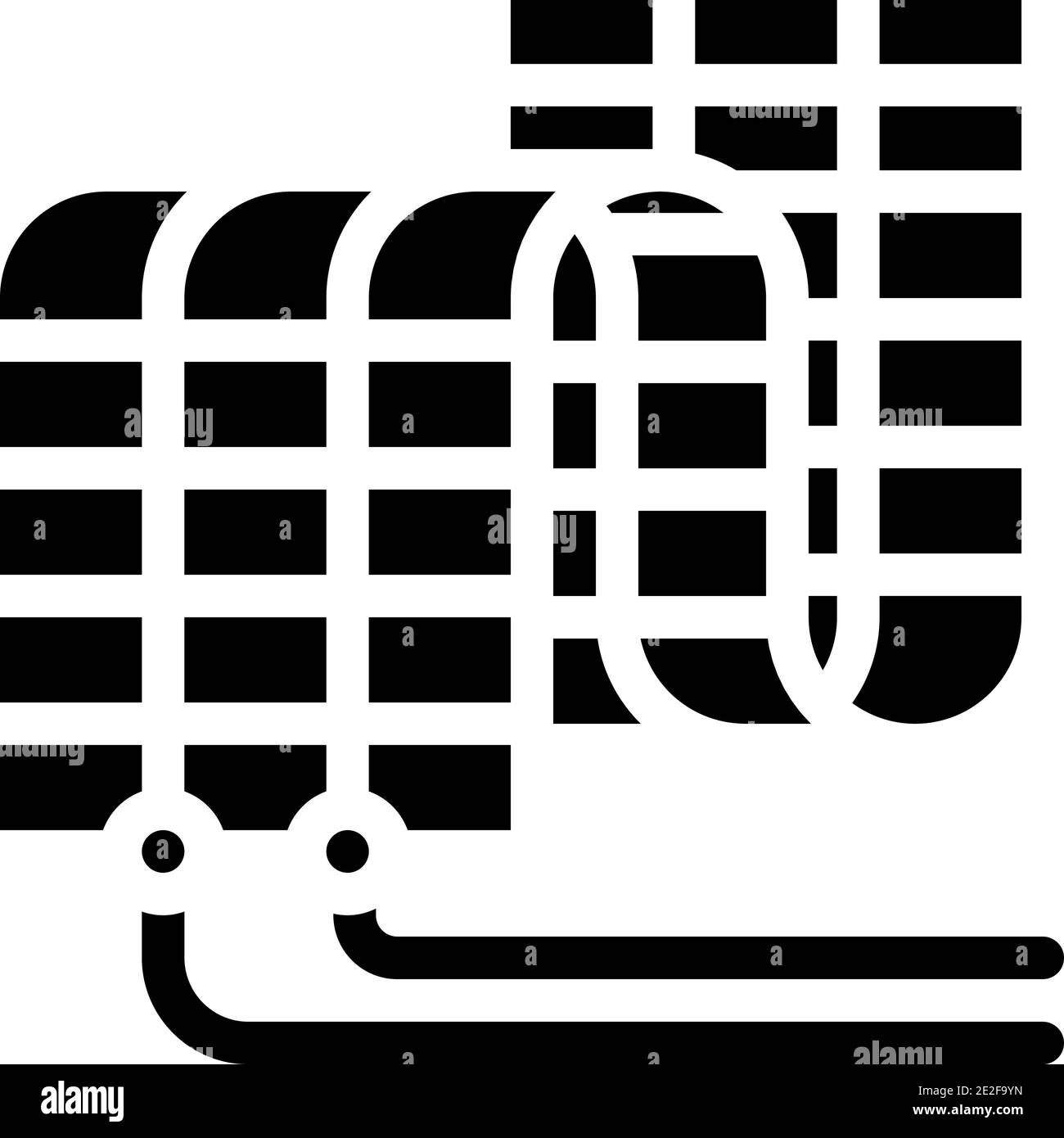 flexible solar panel glyph icon vector illustration Stock Vector Image ...