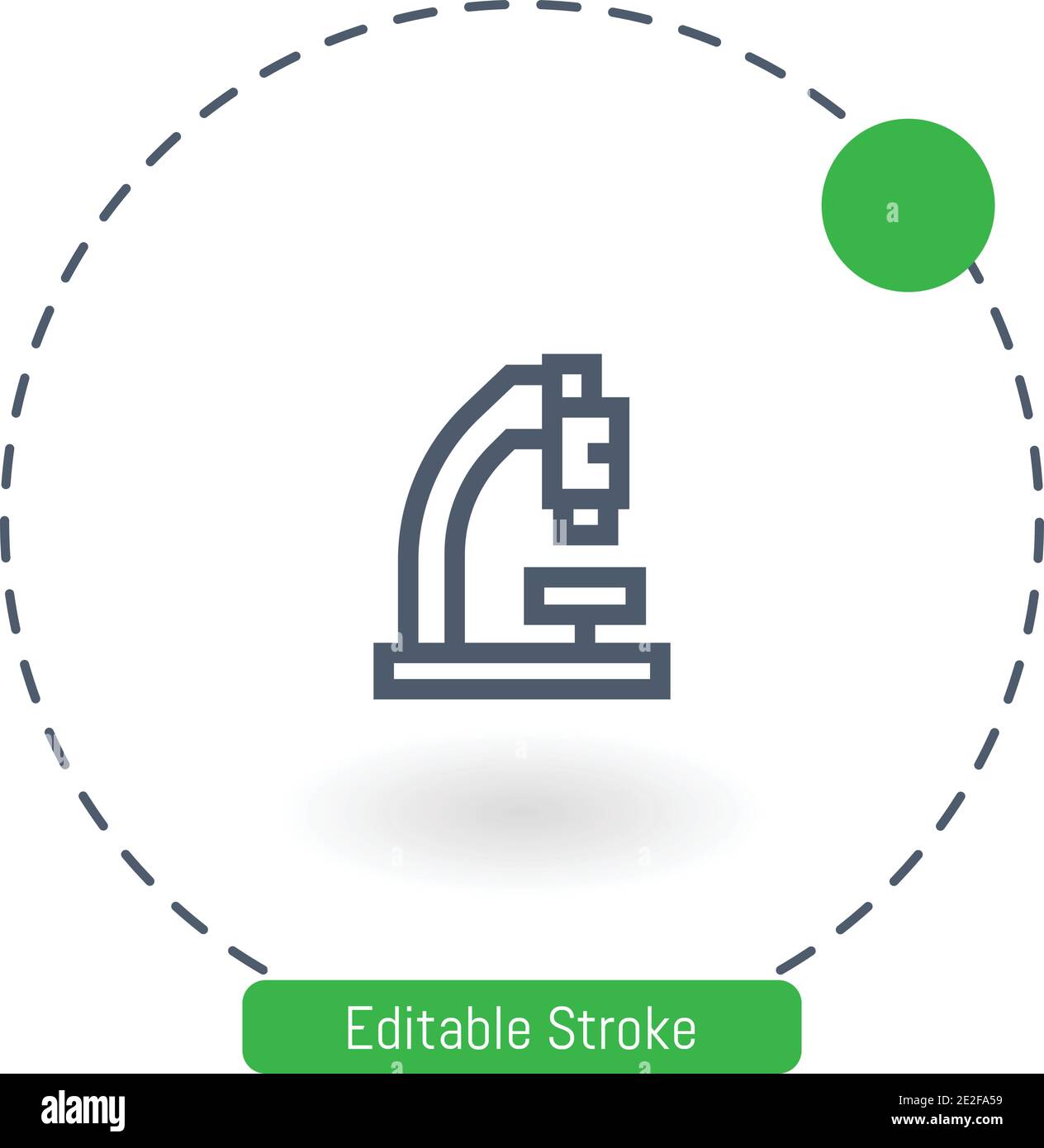 microscope vector icon editable stroke outline icons for web and mobile ...