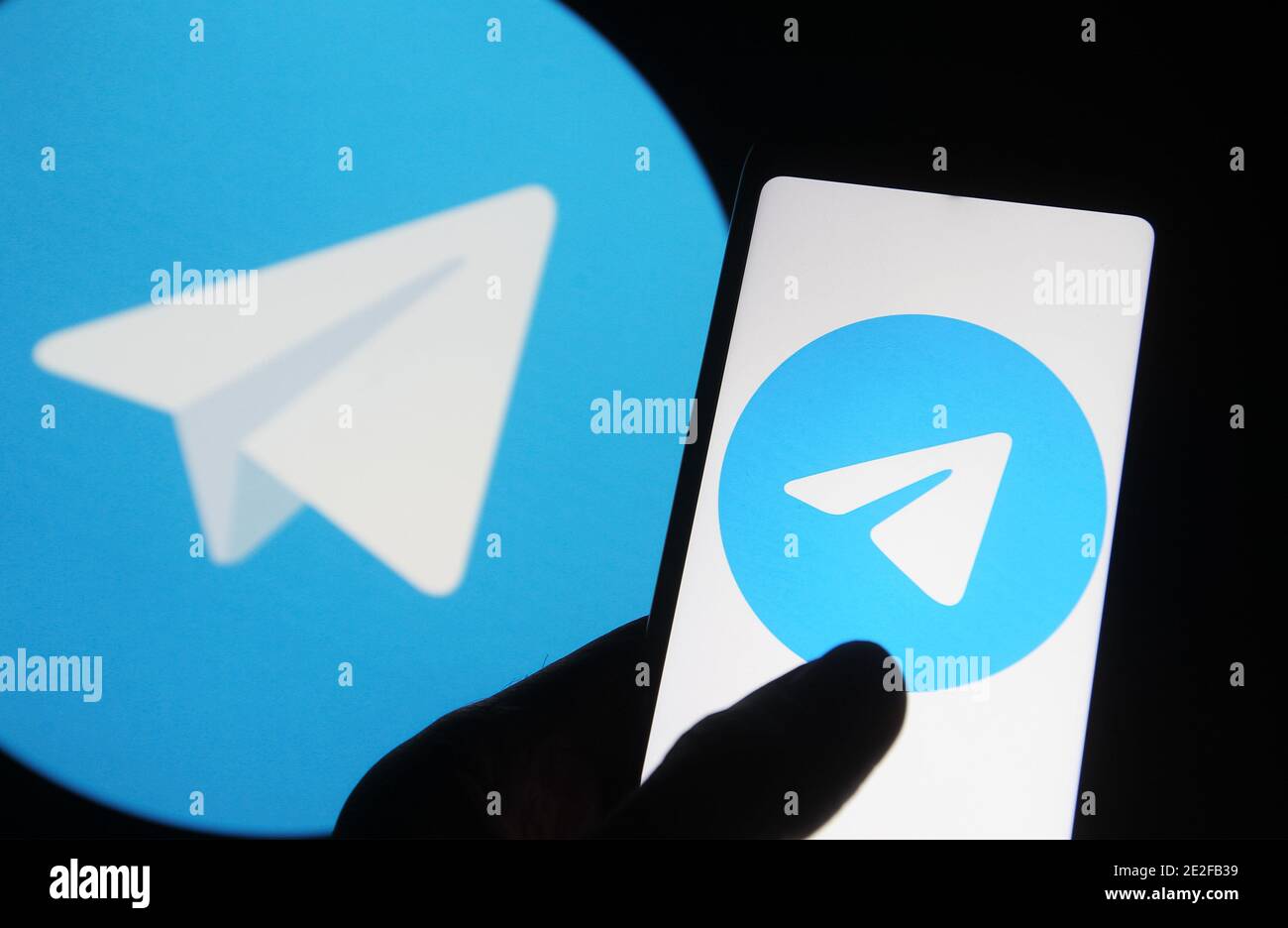 Photo illustration telegram logo hi-res stock photography and images ...