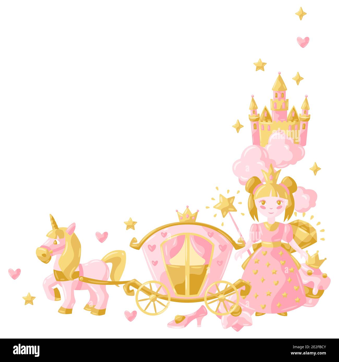 Princess pink frame hi-res stock photography and images - Alamy