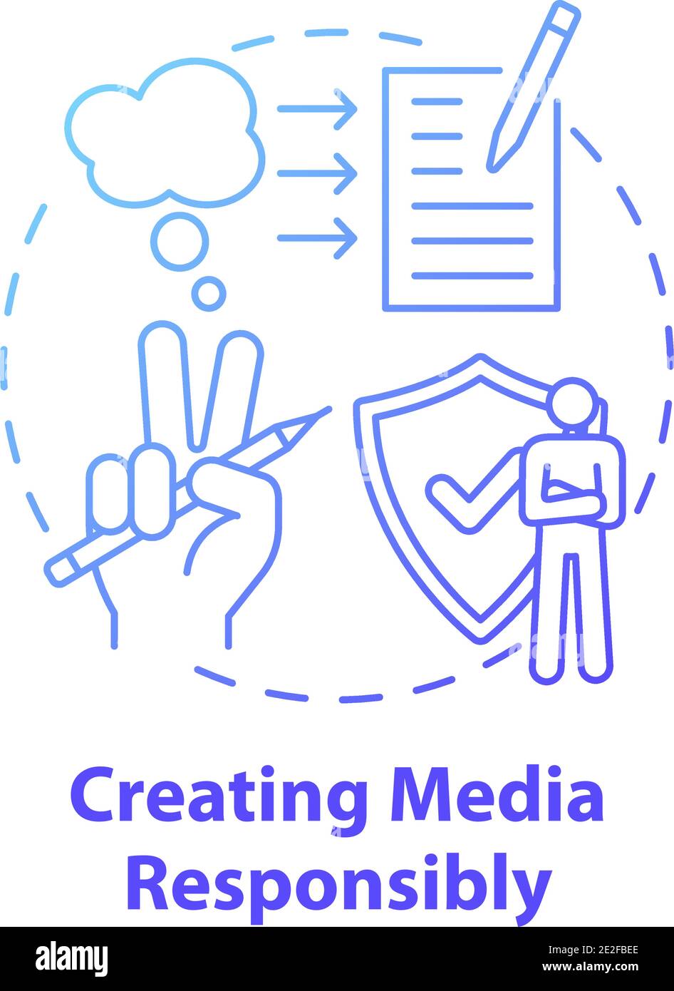Creating media responsibility concept icon Stock Vector Image & Art - Alamy