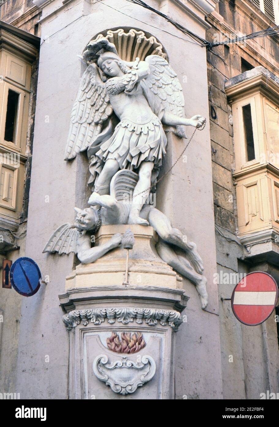 Angel conquering devil statue hi-res stock photography and images - Alamy