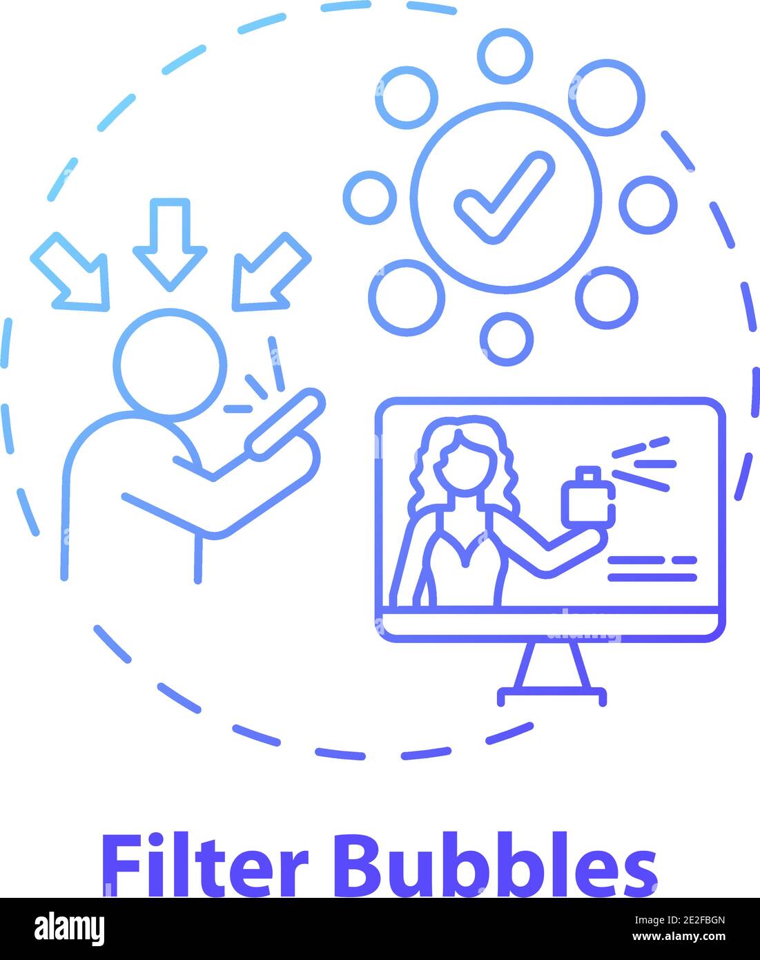 Filter bubbles concept icon Stock Vector Image & Art - Alamy