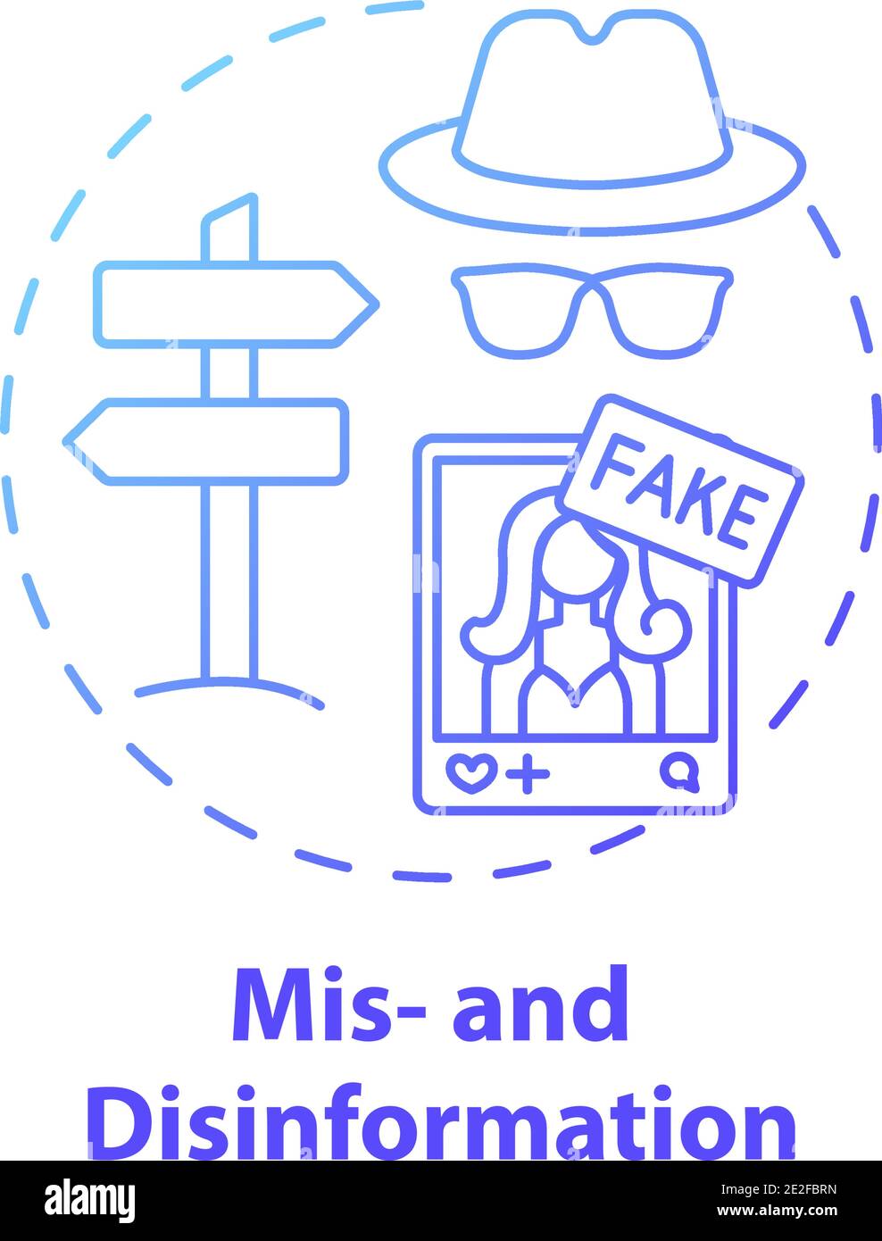 Misinformation and disinformation concept icon Stock Vector Image & Art ...