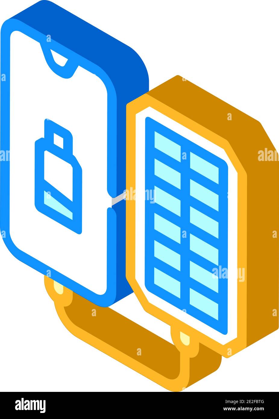 portable solar charger isometric icon vector illustration Stock Vector Image & Art - Alamy