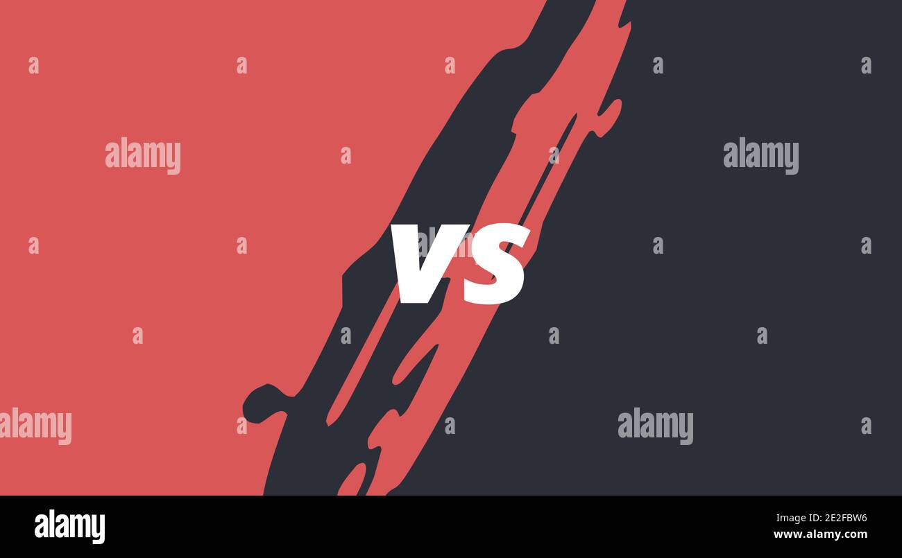 Vs template. Versus comparison blank. Decorative battle cover with ...