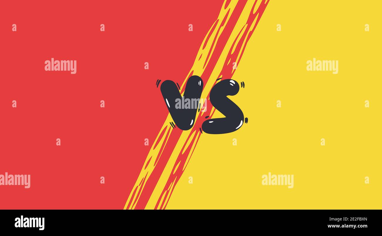Vs template. Versus comparison blank. Decorative battle cover with ...