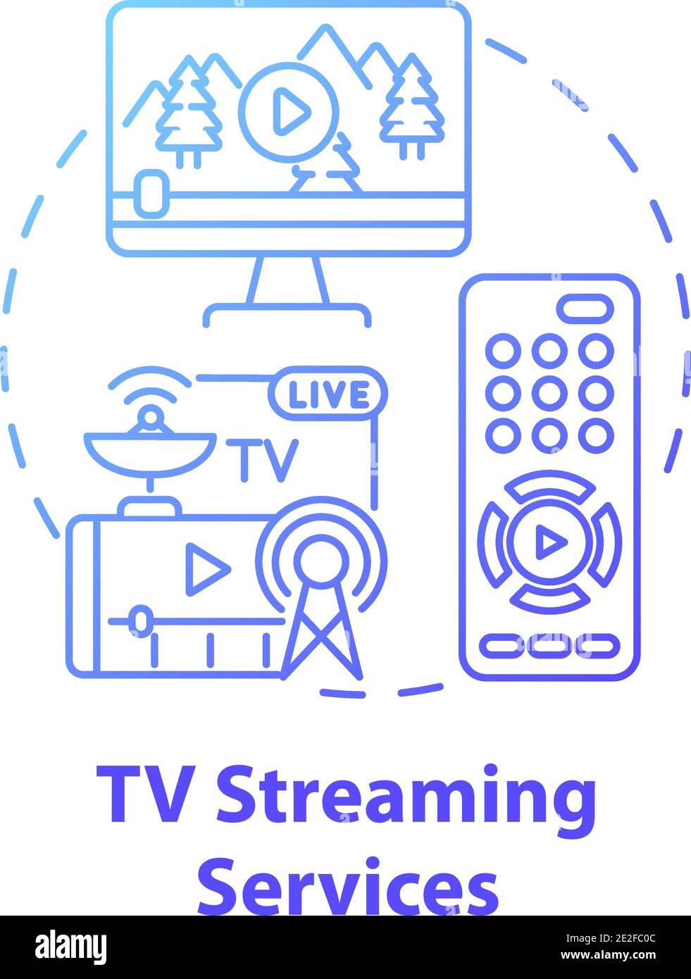 TV streaming services concept icon Stock Vector Image & Art - Alamy