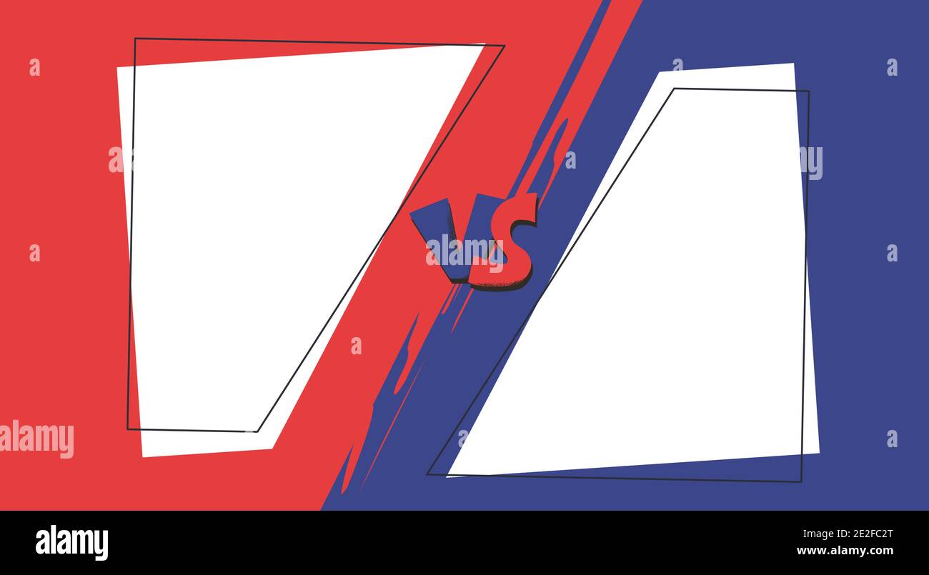 Vs template. Versus comparison blank. Decorative battle cover with ...