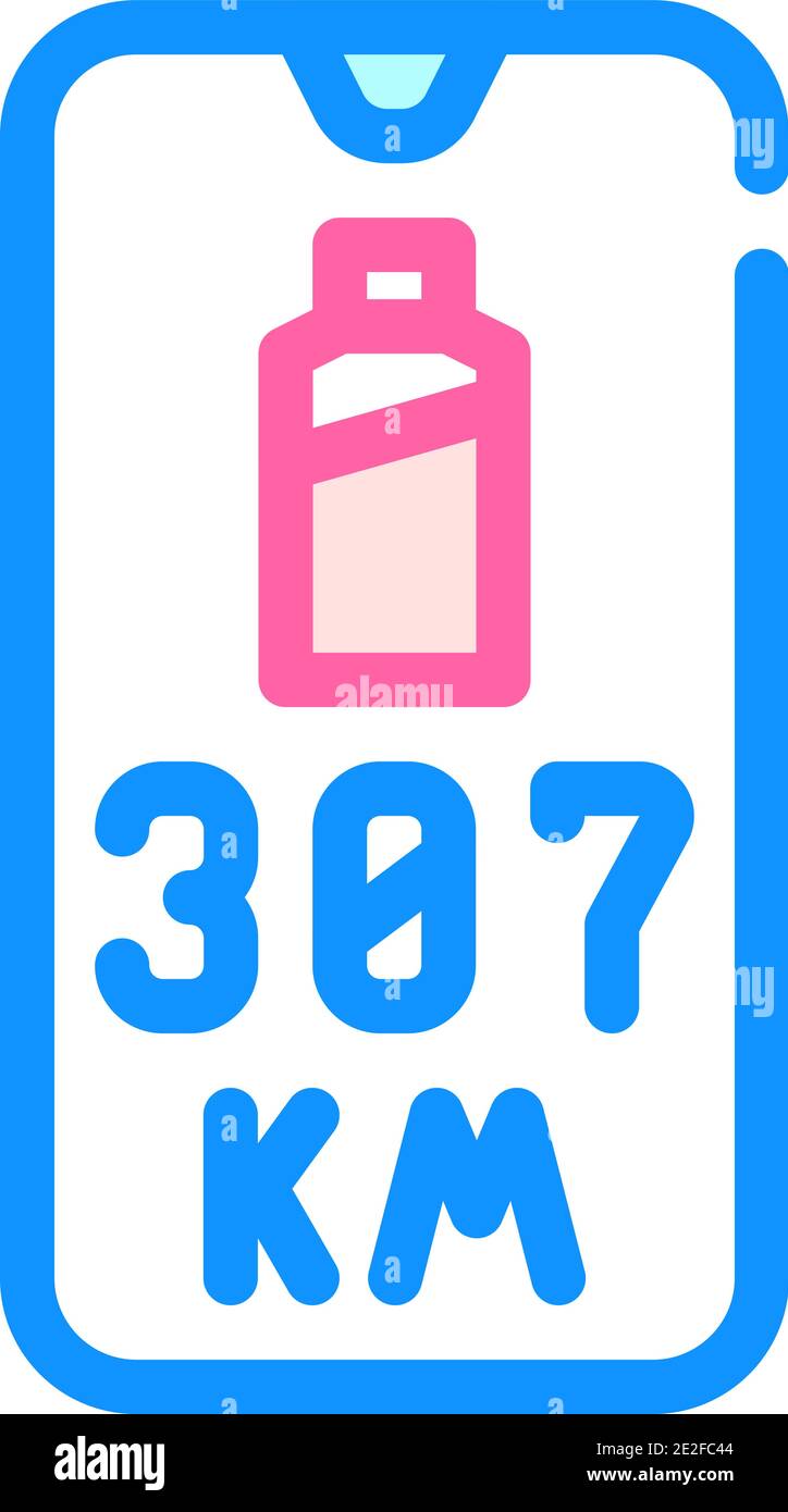 monitoring battery health and charge phone app color icon vector ...