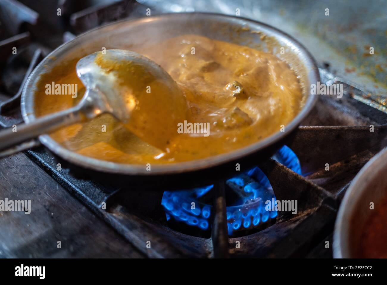 Cooking indian style cuisine food Stock Photo - Alamy