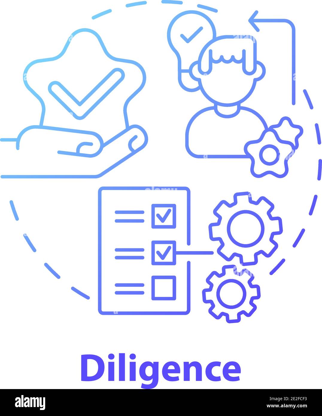 Diligence concept icon Stock Vector Image & Art - Alamy