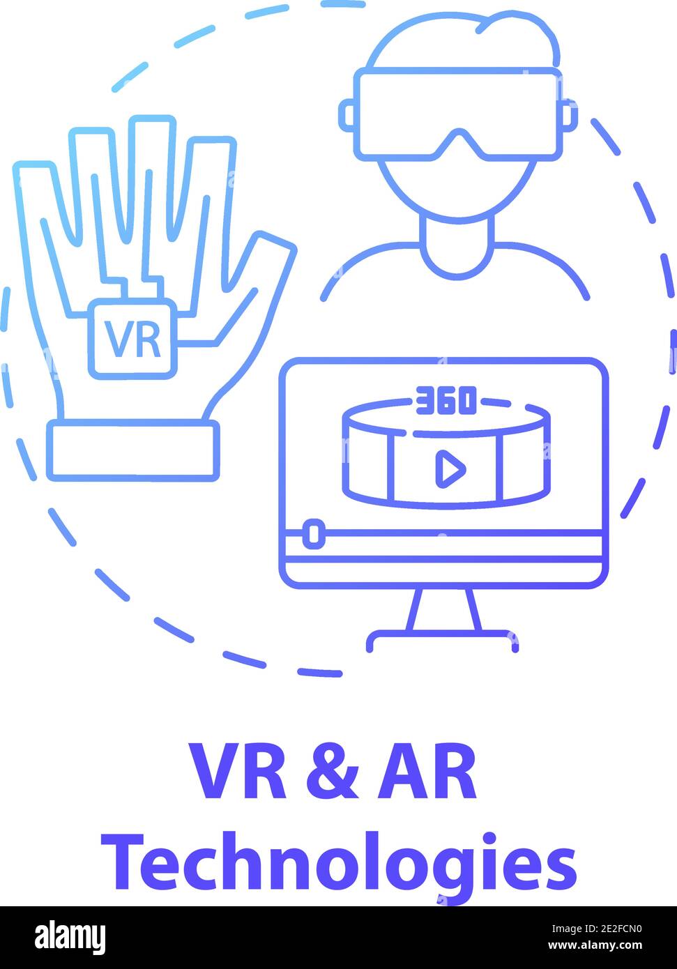 VR and AR technologies concept icon Stock Vector Image & Art - Alamy