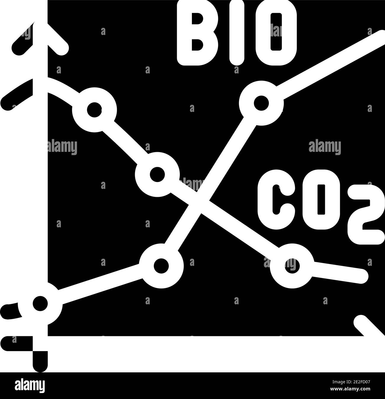 co2 and bio fuel production infographic glyph icon vector illustration ...